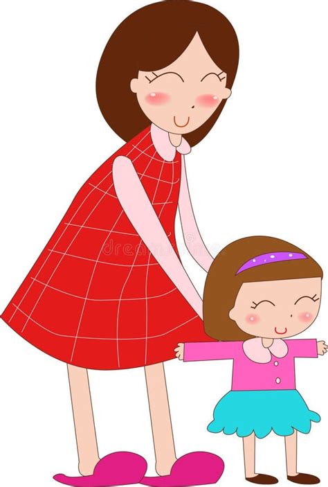 Mutter Und Tochter Stock Abbildung Illustration Von Kind