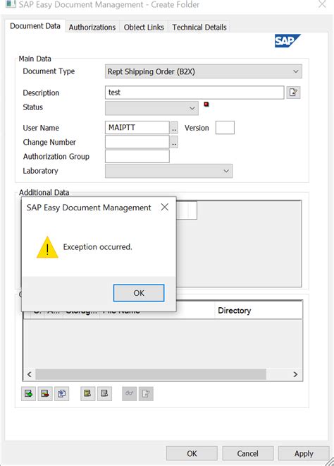 solved cannot create document in sap easy document manage sap