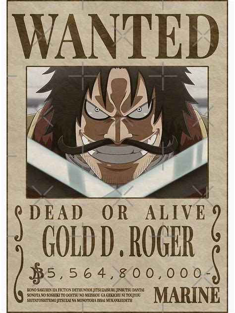 Gold D Roger Wanted Poster One Piece Bounty 2023 Updated Price