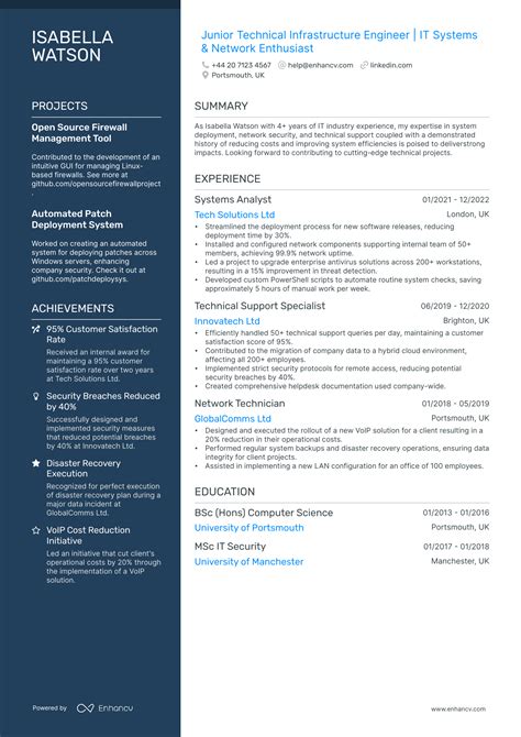 Infrastructure Engineer CV Examples Guide For 2025