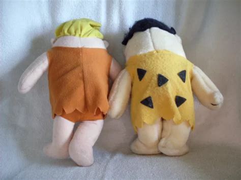 Hanna Barbera Fred Flintstone And Barney Rubble 10 Stuffed Toys Well