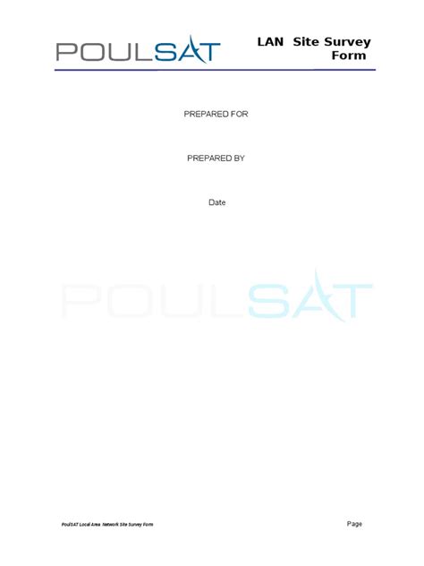 Network Site Survey Template Pdf Network Switch Wide Area Network
