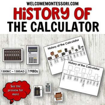 History Of The Calculator Timeline Activities For Logic And Sequencing