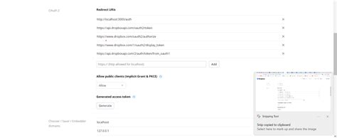 Issue In Generating Access Token The Dropbox Community