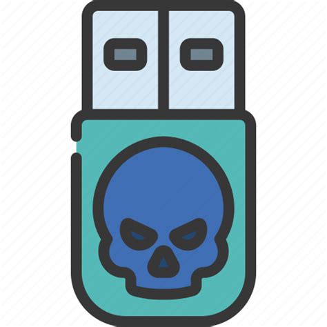 Usb Hack Illegal Stick Hacker Skull Icon Download On Iconfinder
