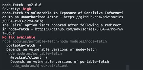 How To Fix Node Fetch Is Vulnerable To Exposure Of Sensitive