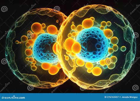 Embryonic Stem Cells Cellular Therapscience Cell Background Concept 3d Illustration Stock
