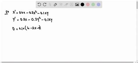 SOLVED Find And Interpret All Equilibrium Points For The Competing Numerade