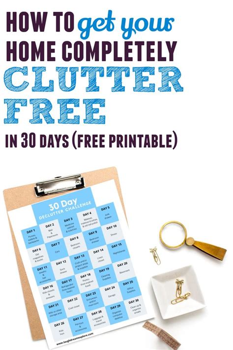 Free Printable Declutter Calendar