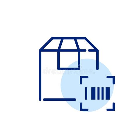 Delivery Box With A Barcode On It Scan Parcel To Ship Or Track Pixel