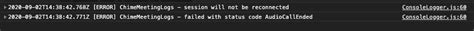 Chime Throws Error On Meeting Ended Issue 648 Aws Amazon Chime Sdk