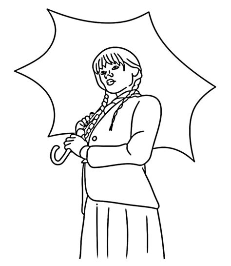 웬즈데이 아담스 색칠 공부 Kr에서 무료 색칠 공부