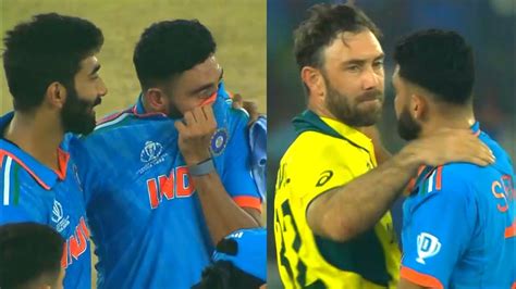 Glenn Maxwell Heart Warming Gesture To Crying Mohammad Siraj After Ind Lost Final Ind Vs Aus
