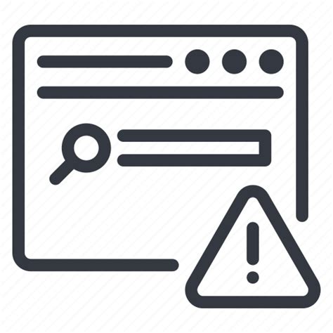 Warning Alert Caution Error Problem Browser Web Icon Download On Iconfinder