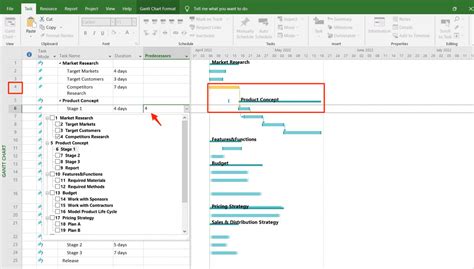 how to use microsoft project predecessors