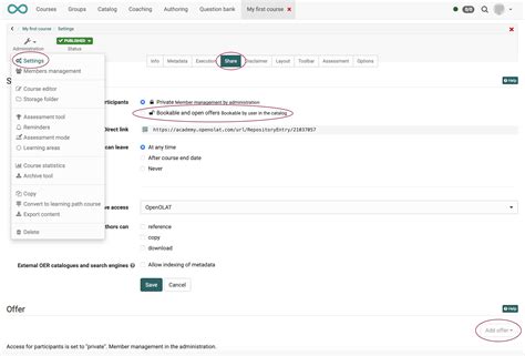My First Course Openolat Documentation
