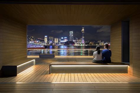 湾仔海滨花园“渡轮码头畔主题区”，香港 建筑署 打造维多利亚港最长的海滨长廊