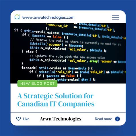 A Strategic Solution For Canadian It Companies Arwa Technologies Posted On The Topic Linkedin