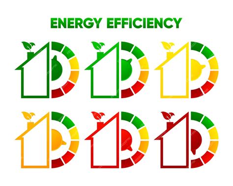 에너지 효율 주택 주택의 에너지 효율 개념도 개념 속도 위험 스마트 하우스 프리미엄 벡터