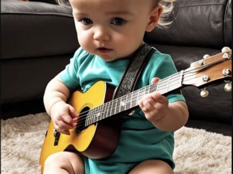Det är Fantastiskt Detta Måste Höras En 1 årig Bebis Spelar Gitarr Och Sjunger Bra Info