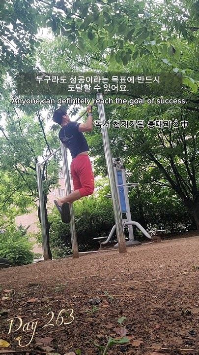 목표에 반드시 도달할 수 있어요 You Can Definitely Reach Your Goal 독서 천재가된 홍대리 2 中 Day 263 Pullup 턱걸이 동기