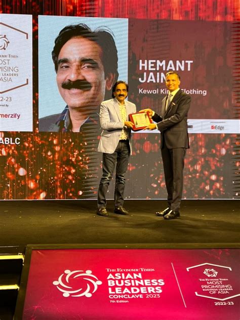 Hemant Jain Joint Managing Director Kkcl Felicitated Under The ‘the