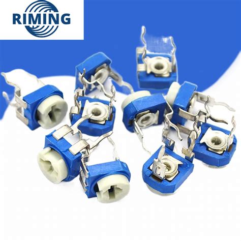 20pcs Rm065 Rm 065 Series 100 200 500 1k 2k 5k 10k 20k 50k 100k 200k 500k 1m Ohm Trimpot Trimmer