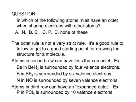 Bf3 Which Atom Does Not Follow Octet Rule