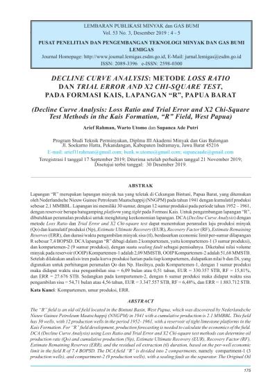 Decline Curve Analysis