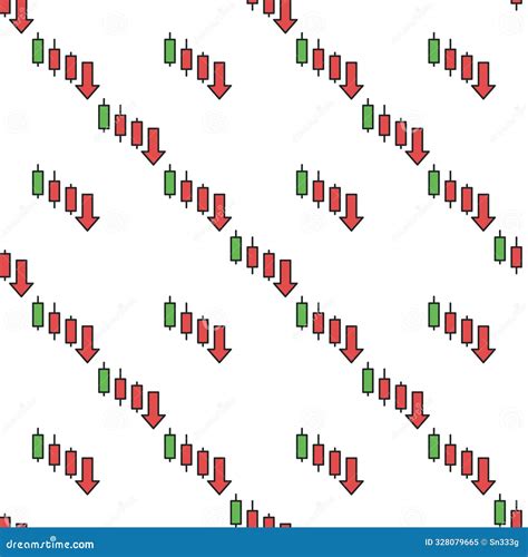 Downtrend Candlestick Chart Vector Financial Charts Colored Icon Or Design Element Royalty Free