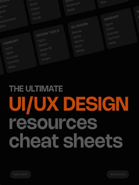 Ultimate Ui Design Resources Cheat Sheet Pdf Application Software