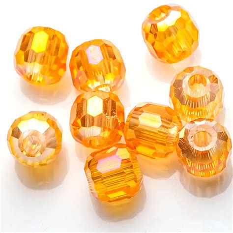 Badu Bg Мънисто с голяма дупка 10 12 мм Кристално стъкло Кръгла форма Бижута от мъниста от