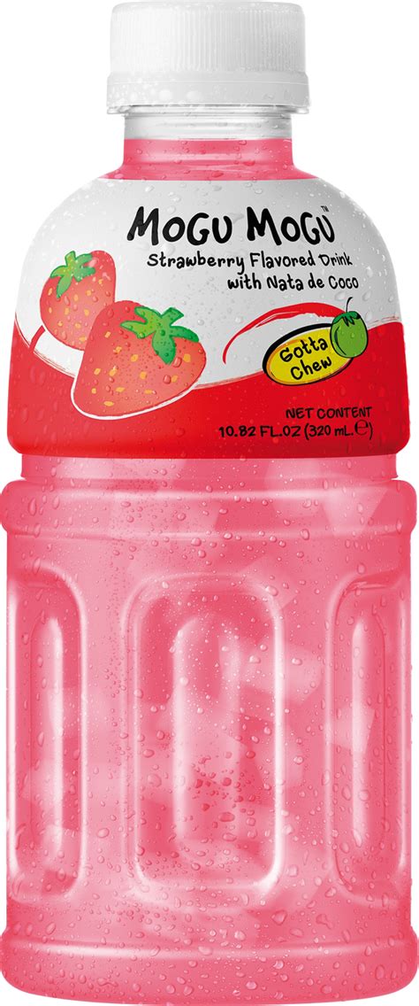 Mogu Mogu Strawberry Flavoured Drink With Nata De Coco 320ml Holleys