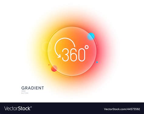 360 Degree Line Icon Full Rotation Sign Vr Vector Image