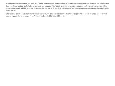 Kernel Secure Boot Dell Powerprotect Data Domain Dd9410 And Dd9910 Dell Technologies Info Hub