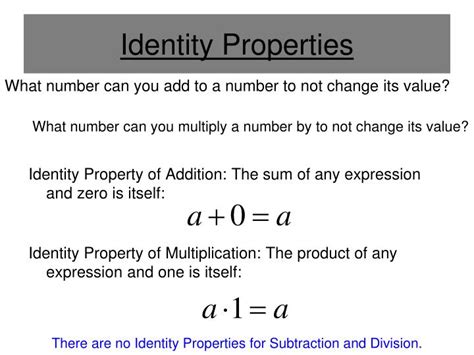 Identity Property Of Addition