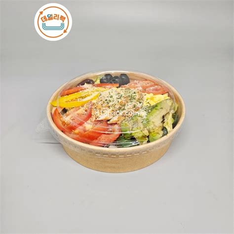 몸통만 300개 종이컵용기 185파이뚜껑x 1100ml 크라프트용기 뚜껑별도 일회용용기 데일리팩 식품포장용기 전국최다보유 반찬가게 반찬용기 고민 한번에 해결