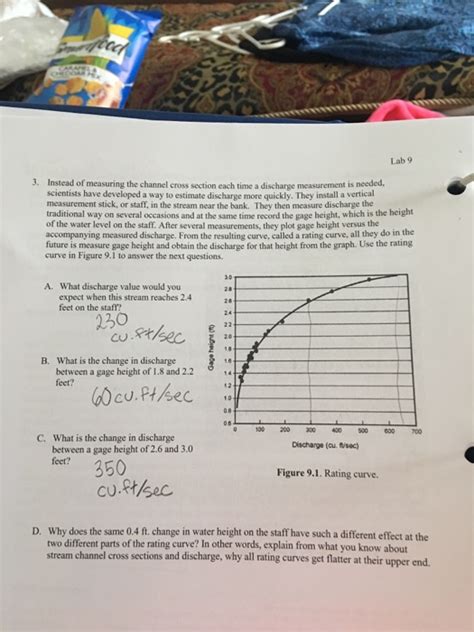 Solved Lab LAB Stream Flow And Floods Key Ideas Exogenic Chegg Com