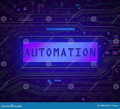 Automation Technology Concept Stock Illustration Illustration Of Computerization Machine