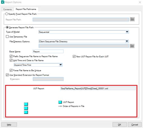 generate unique report file for each uut in teststand ni
