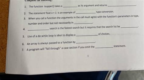 Solved Omplet 1 The Function Isupper Takes A As Its