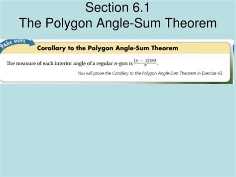 Ppt Section 61 The Polygon Angle Sum Theorem Powerpoint Presentation