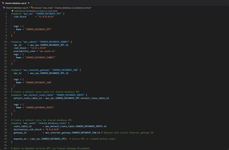 setting up aws vpc transit gateway using terraform