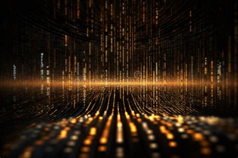 Generative Ai Image Of Abstract Modern Technology Background With Binary Data On Computer Stock