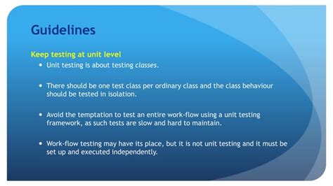 Unit Testing And Tdd Concepts With Best Practice Guidelines Ppt