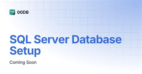 Sql Server Database Setup 00db