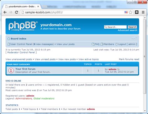 Como criar um fórum phpBB Kosbit