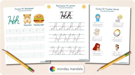 10 Cursive H Worksheets Free Letter Writing Printables