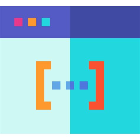 Coding Basic Straight Flat Icon