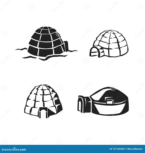 Igloo Icon Vector Isolated On White Background Igloo Sign Line Or Linear Sign Element Design